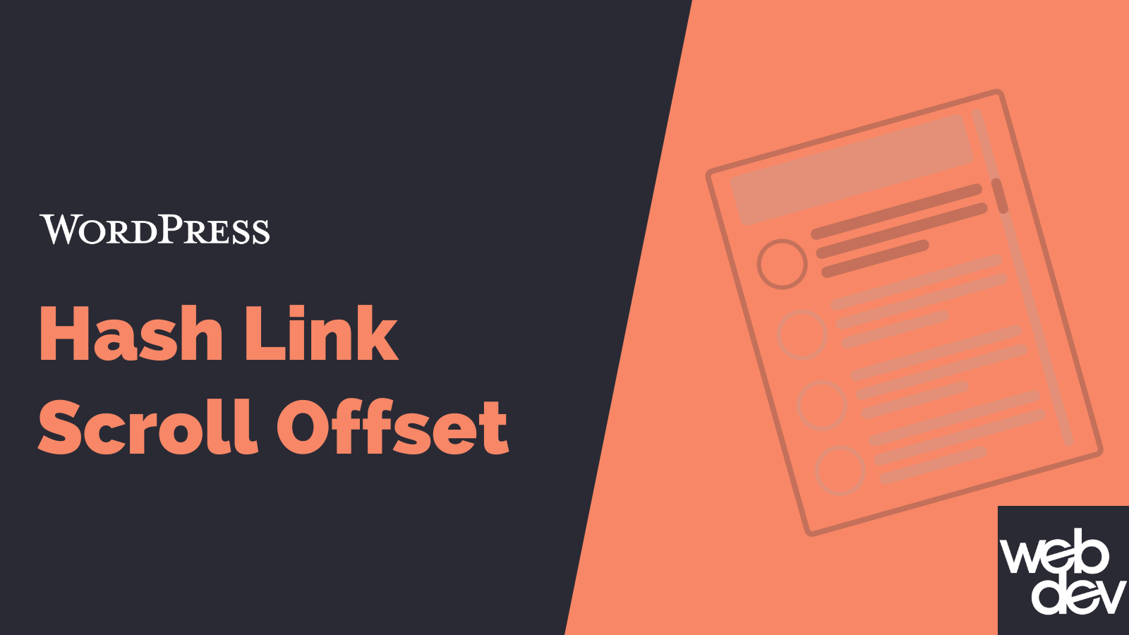 Hash Link Scroll Offset - Pluginize
